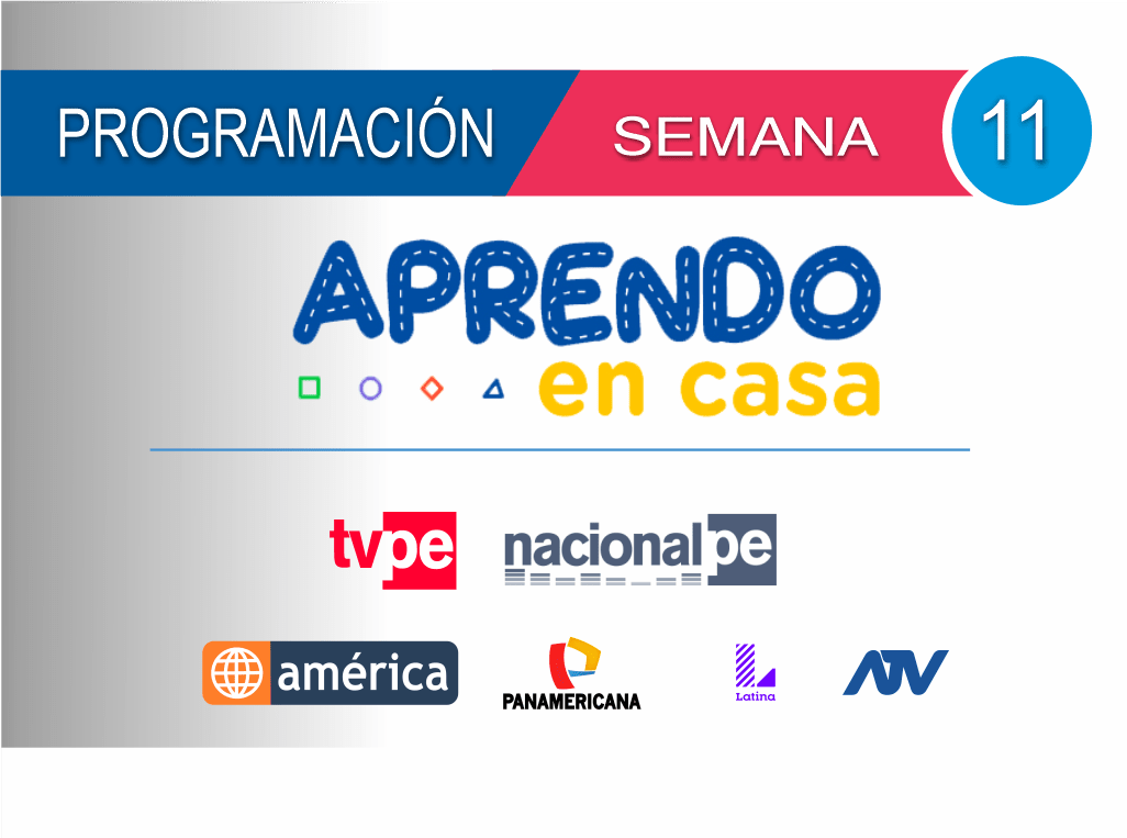 Programación "Aprendo en casa" semana 11 - MINEDU